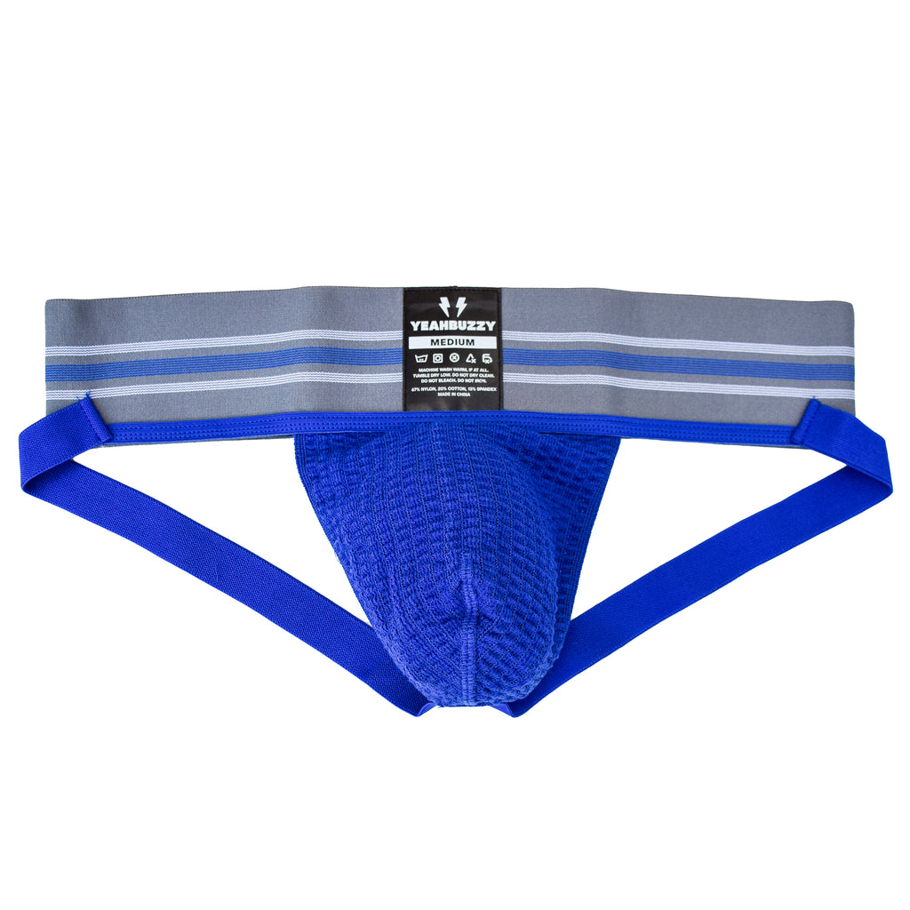 CLASSIC JOCKSTRAP - GRAY/BLUE – YEAHBUZZY
